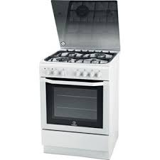 Indesit I6TMH2AG(W)/NL 4 pit gasfornuis wit 60cm breed met wok brander ...